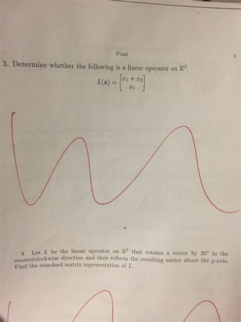 Solved Final Determine Whether The Following Is A Linear Chegg