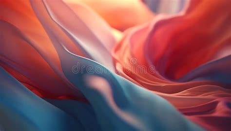 Abstract Wave Pattern On Silk Vibrant Colors Flowing Generated By Ai Stock Illustration