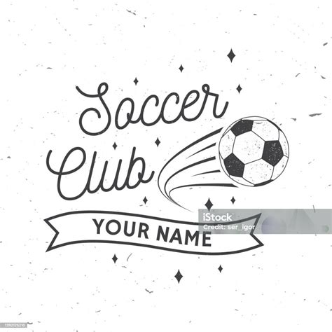 축구 축구 클럽 배지 디자인 벡터 일러스트레이션 대학 리그 축구 클럽 간판 엠블럼 빈티지 흑백 라벨 스티커 축구 공 실루엣 패치