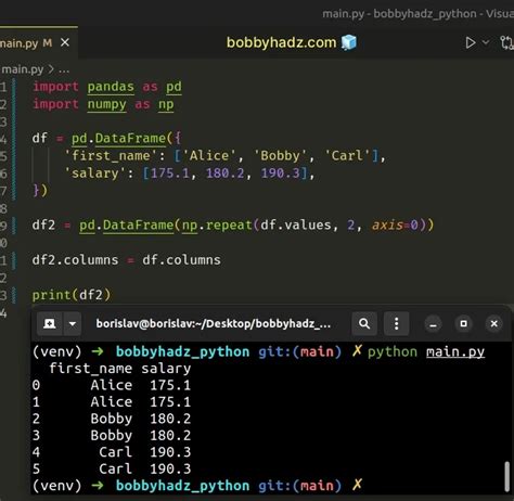 how to repeat rows n times in a pandas dataframe bobbyhadz