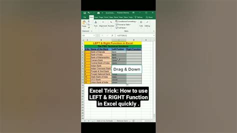 Excel Trick How To Use Left And Right Function In Excel Quickly Youtube