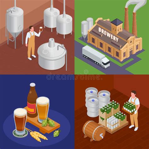 Brewery 2x2 Isometric Set Stock Vector Illustration Of Taste 289056497