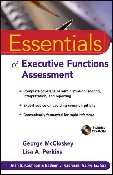 Essentials Of Executive Functions Assessment Silvereye