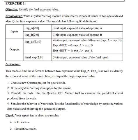 Solved Obiective Identify The Final Exponent Value