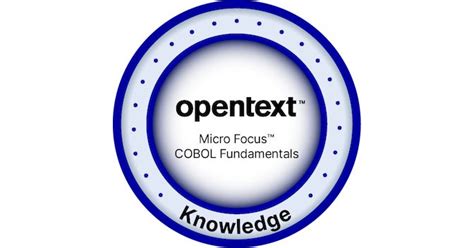 Micro Focus Cobol Fundamentals Was Issued By Micro Focus Now Opentext