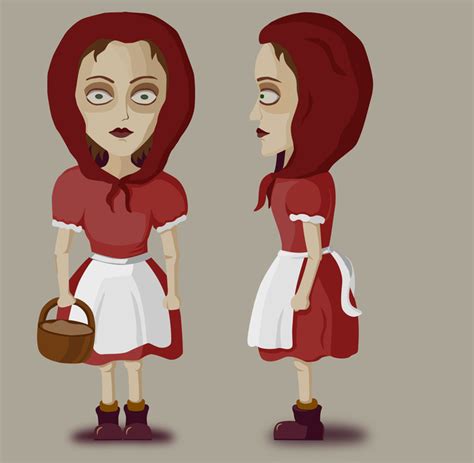 Иллюстрация Красная Шапочка и Серый Волк в стиле персонажи