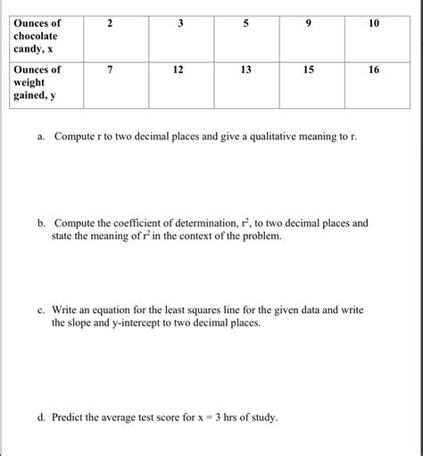 Solved A Compute R To Two Decimal Places And Give A