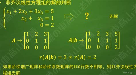 线性代数学习 关于齐次方程组和非齐次方程组的解（理解型） 齐次方程组和非齐次方程组矩阵求解 Csdn博客