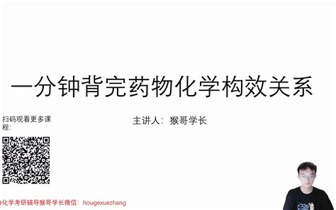 一分钟背完药物化学构效关系 猴哥学长 猴哥学长 哔哩哔哩视频