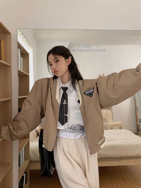 젤블 배색 패치v넥 플리 캐주얼 야상 베이스 항공 숏 자켓 루즈핏 카키 블랙 간절기룩 데일리룩