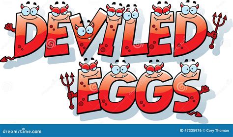 Cartoon Deviled Eggs Text Stock Vector Illustration Of Eggs 47335976