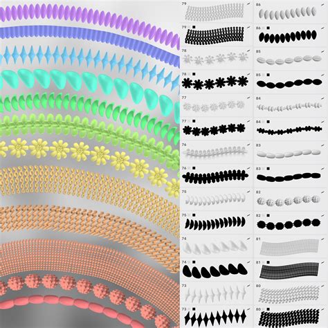 Artstation 100 Procreate 3d Beads Brushes Procreate Beadwork Brushes Procreate Jewelry