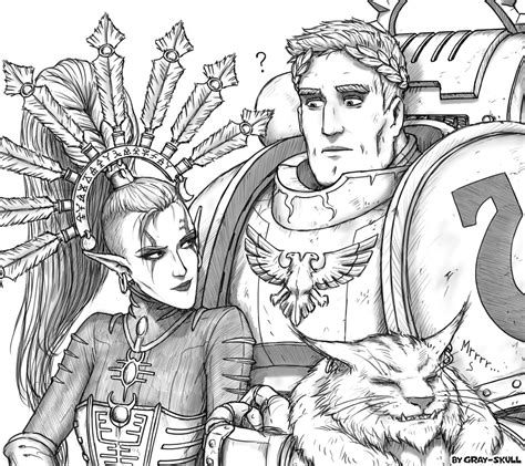 Adeptus Illustratum Gray Skull — Roboute And Yvraine Updated Art By