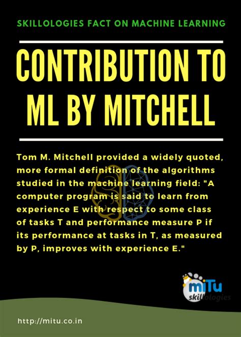 first true definition of machine learning mitu skillologies