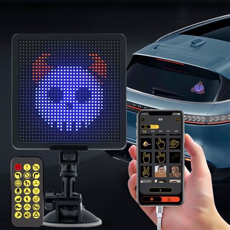 RGB Smart LED Pixel Screen APP Control Panel With X Programmable LED Display For Car Rear