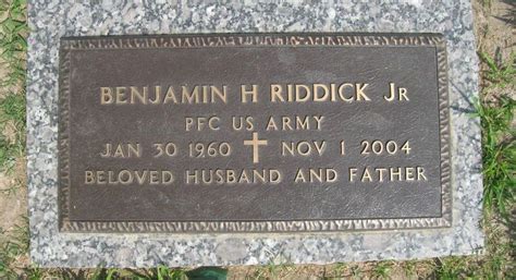 Benjamin H Riddick Jr 1960 2004 Find A Grave Memorial