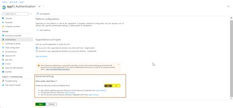 Can A Net Web App Be Registered As Mobilenative Client Platfrom In Azure App Registrations