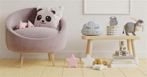 어린이 방 어린이 방 보육원 모형 흰 벽 3d 렌더링의 포스터 프레임 모형 사진 Unsplash의 실내 이미지