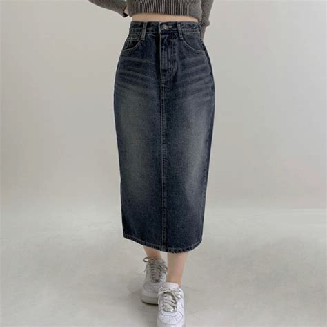 히니크 데님 롱 스커트 진청s 당근 중고거래