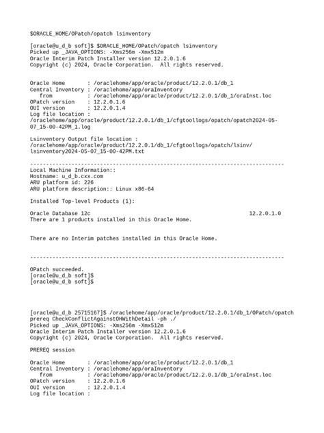 Opatch Configure Oracle Pdf Oracle Corporation Information Technology