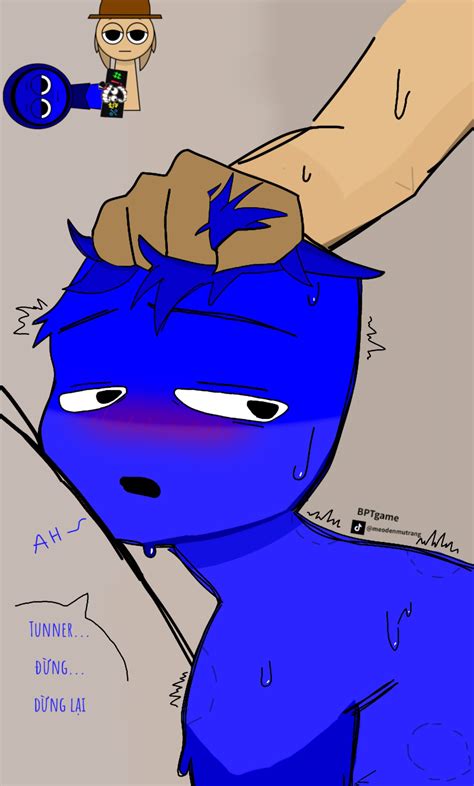 Rule 34 2boys Bite Marks Blue Body Blue Hair Bptgame Gay Incredibox