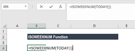 3 Contoh Kasus Fungsi ISOWEEKNUM Pada Excel