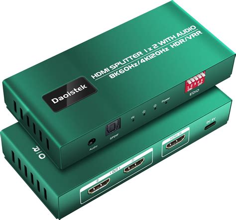 Hdmi Splitter 1 In 2 Out 4k 120hz With Audio Extractor Hue Sync Box 8k Splitter Hdmi