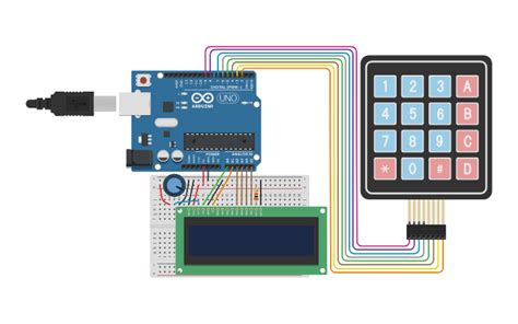 Circuit Design Arduino Keypad And Lcd Test Tinkercad