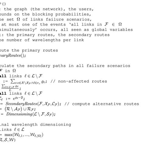 Algorithm For Solving The Fault Tolerance Problem Providing Download Scientific Diagram