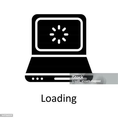 로딩 벡터 솔리드 아이콘 디자인 그림입니다 진행 중인 작업 흰색 배경에 기호 Eps 10 파일 0명에 대한 스톡 벡터 아트 및 기타 이미지 Istock