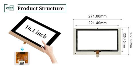 Polcd Custom 10 1 Inch CTP 16 9 GT911 GG Transparent Glass Touch Screen Capacitive Touch Panel