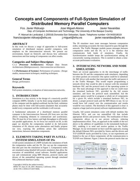 pdf concepts and components of full system simulation of distributed