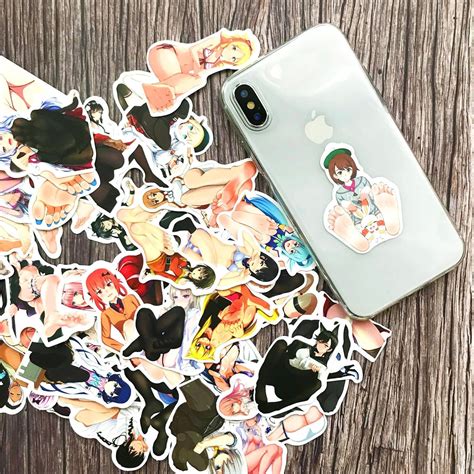 Waifu Anime Sticker Pack Foot Fetish Pcs A Or B Set Etsy