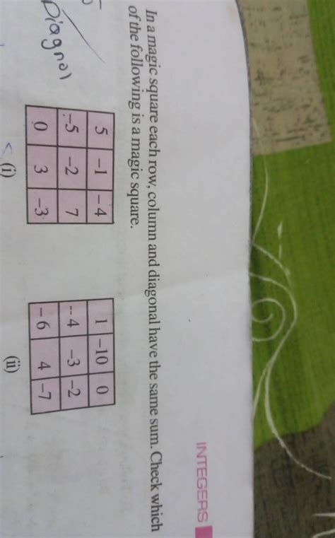 in a magic square each row column and diagonal have the same sum check