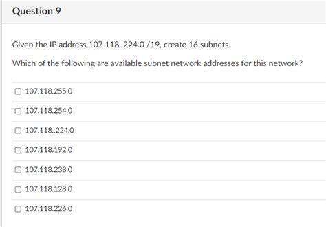 Solved Question 8 Given The IP Address 109 14 128 0 18 Chegg Com