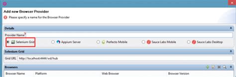 Selenium Grid Provar Documentation