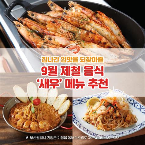 미식일상 [집나간 입맛을 되찾아줄 9월 제철 음식 새우 메뉴 추천] 여러분 안녕하세요