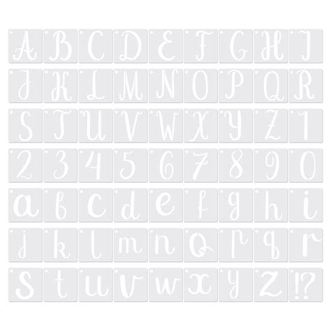 Uxcell 6 Inch Letter Stencils Number Stencils 63 Pack Reusable
