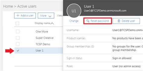 reset another user s password tcsp