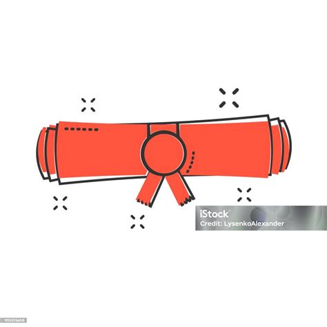 만화 디플로마 만화 스타일에서 스크롤 아이콘을 압 연입니다 대학원 스크롤 기호 그림 그림 교육 비즈니스 개념입니다 0명에 대한 스톡 벡터 아트 및 기타 이미지 Istock