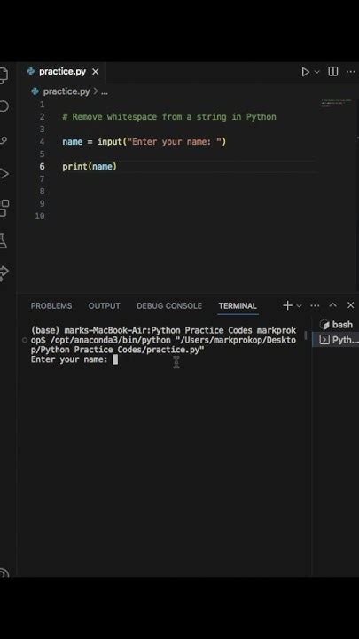 Remove Whitespace From A String In Python Python Programming