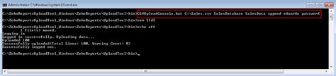 Virtutem Reports Uploading Data From Csv Files Console Mode