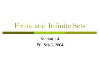 PPT Finite And Infinite Sets Null Set PowerPoint Presentation Free Download ID 5402597