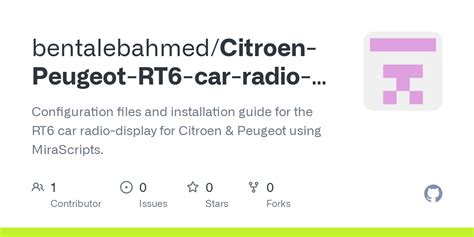 GitHub Bentalebahmed Citroen Peugeot RT Car Radio Display Config Via MiraScripts