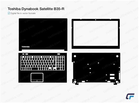 Toshiba Dynabook Satellite B R Cut File Template Cutfilelabs