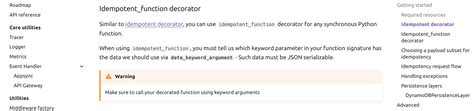 Docs Admonitions Consitency · Issue 917 · Aws Powertoolspowertools