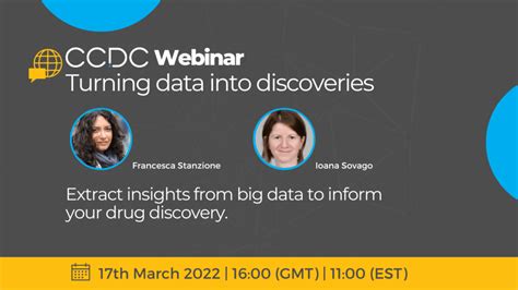 CCDC Webinar Turning Data Into Discoveries CCDC