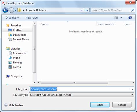 To Create A Blank Keynote Database