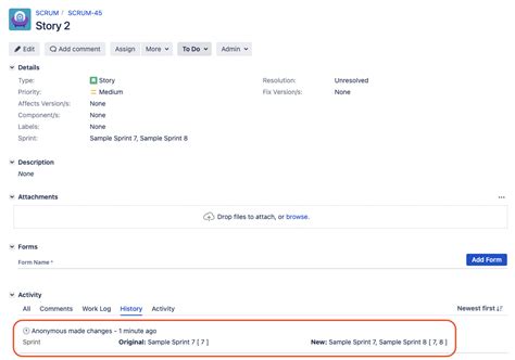 The Sprint Field Of Multiple Jira Issues Was Updated By Anonymous Jira Atlassian Documentation