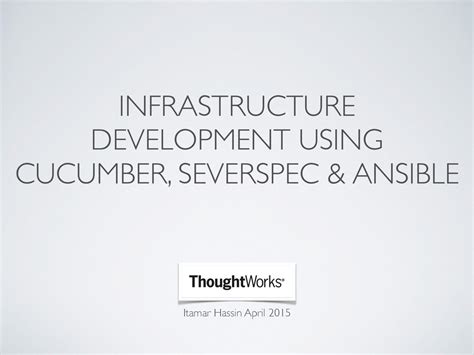 Infrastructure As Code Using Ansible Vagrant Serverspec And Cucumber